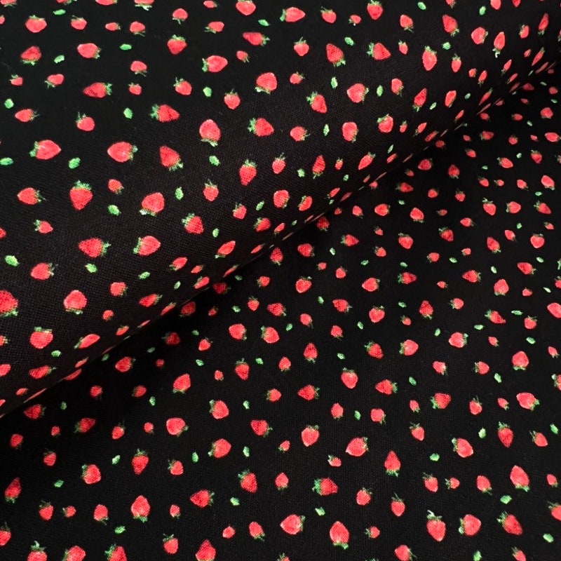 Strawberry Fabric - Etsy