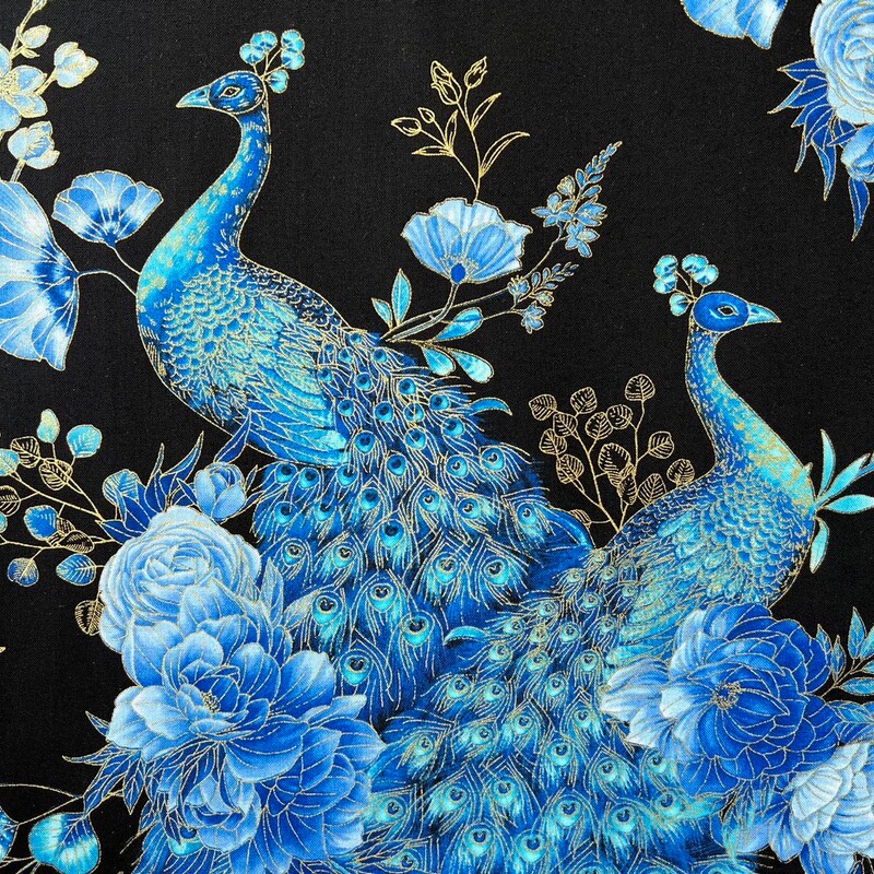 Peacock Fabric - Etsy
