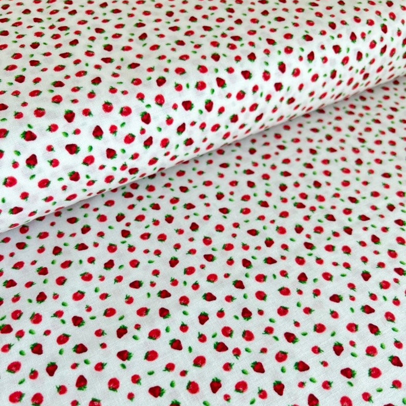 Strawberry Fabric - Etsy