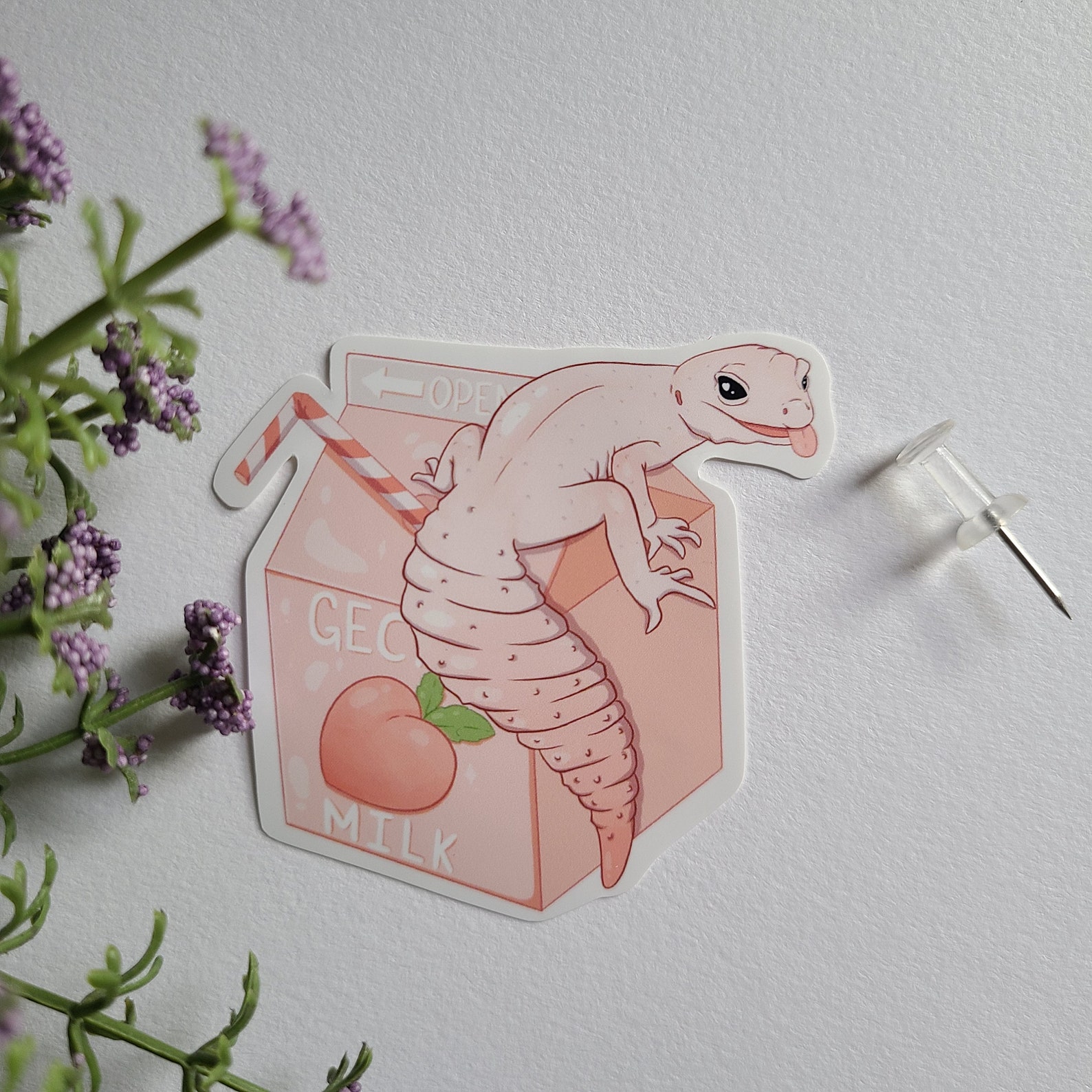 Leopard Gecko Fruit Flavored Milk Stickers Reptile | Etsy