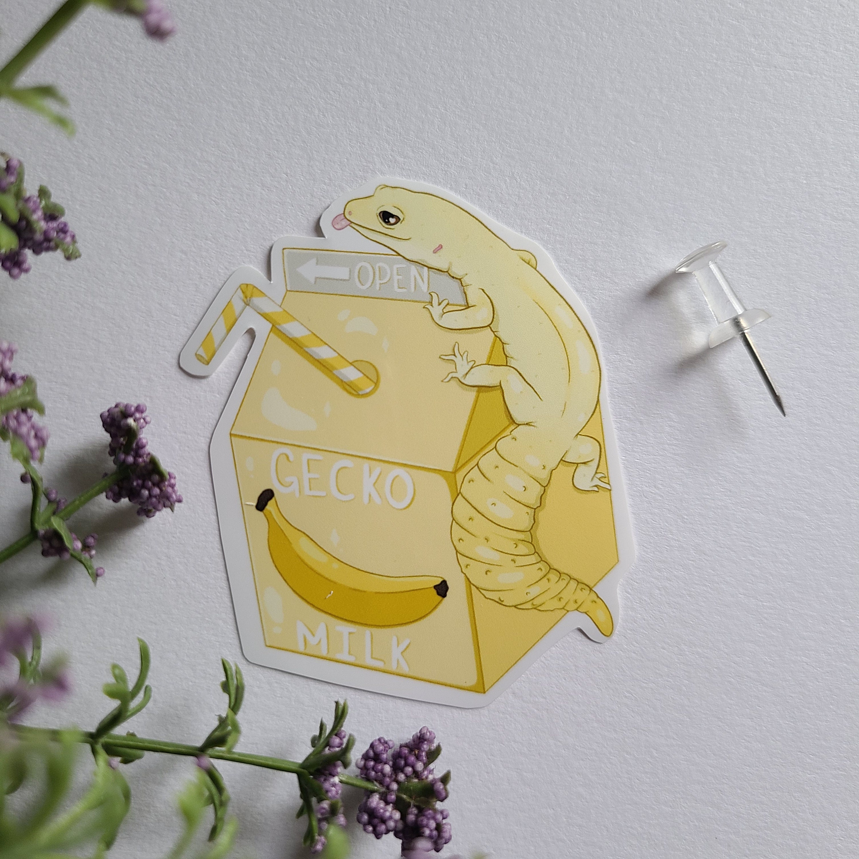 Leopard Gecko Fruit Flavored Milk Stickers | Reptile | Sticker Pack ...