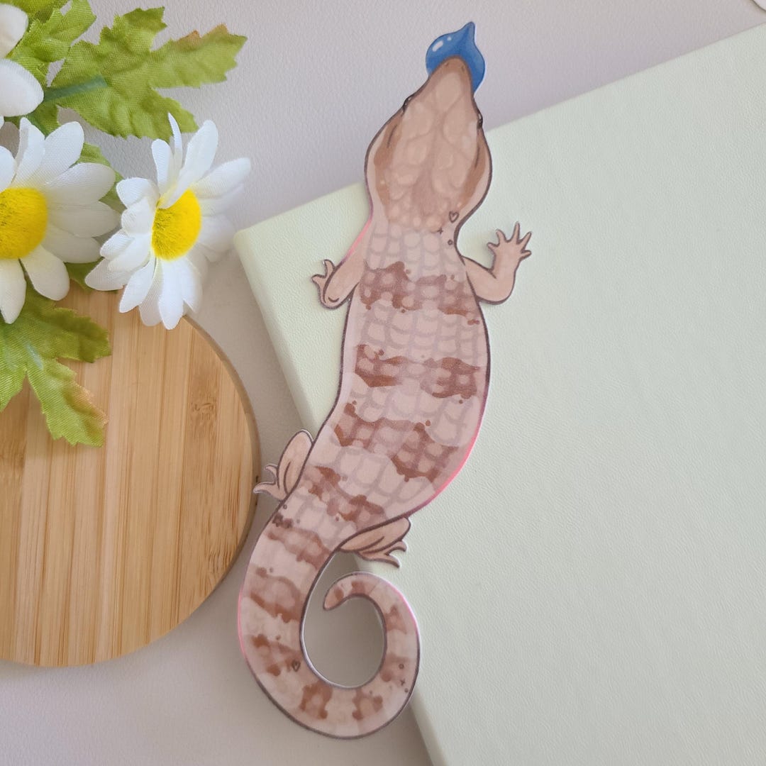 Blue Tongue Skink Bookmark | Laminated | Reptile Bookmark | Cute ...
