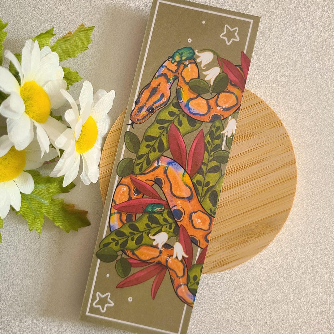 Brazilian Rainbow Boa Bookmark | Laminated | Reptile Bookmark | Cute ...