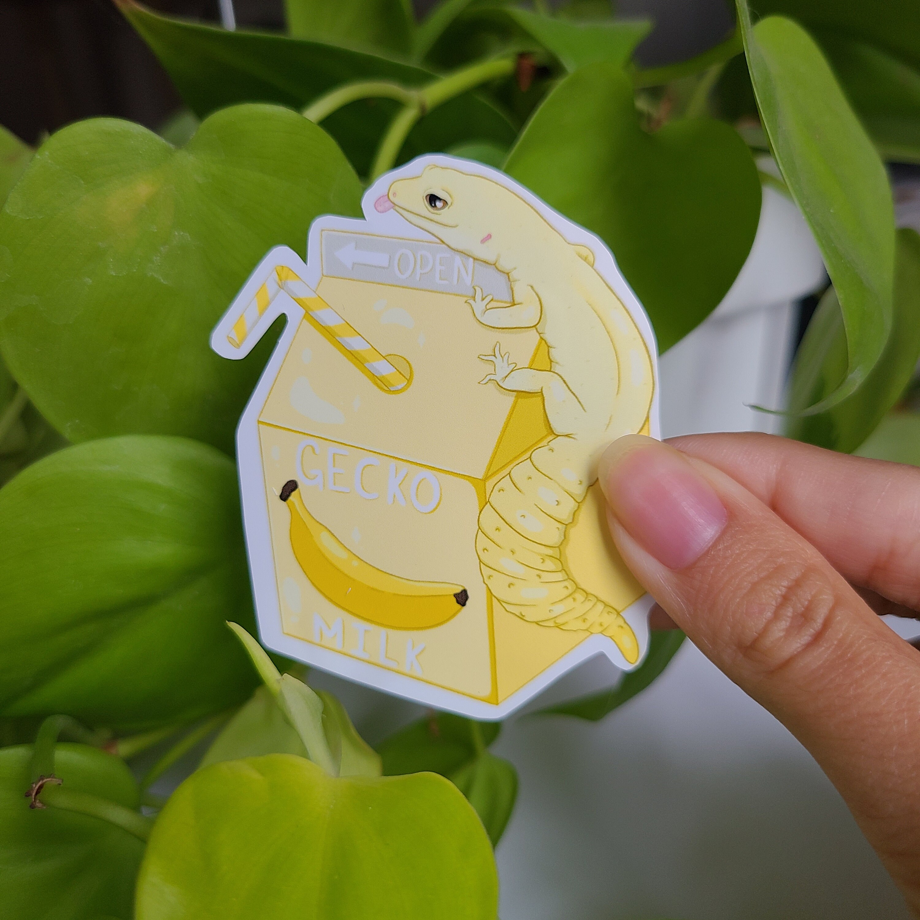 Leopard Gecko Fruit Flavored Milk Stickers Reptile | Etsy