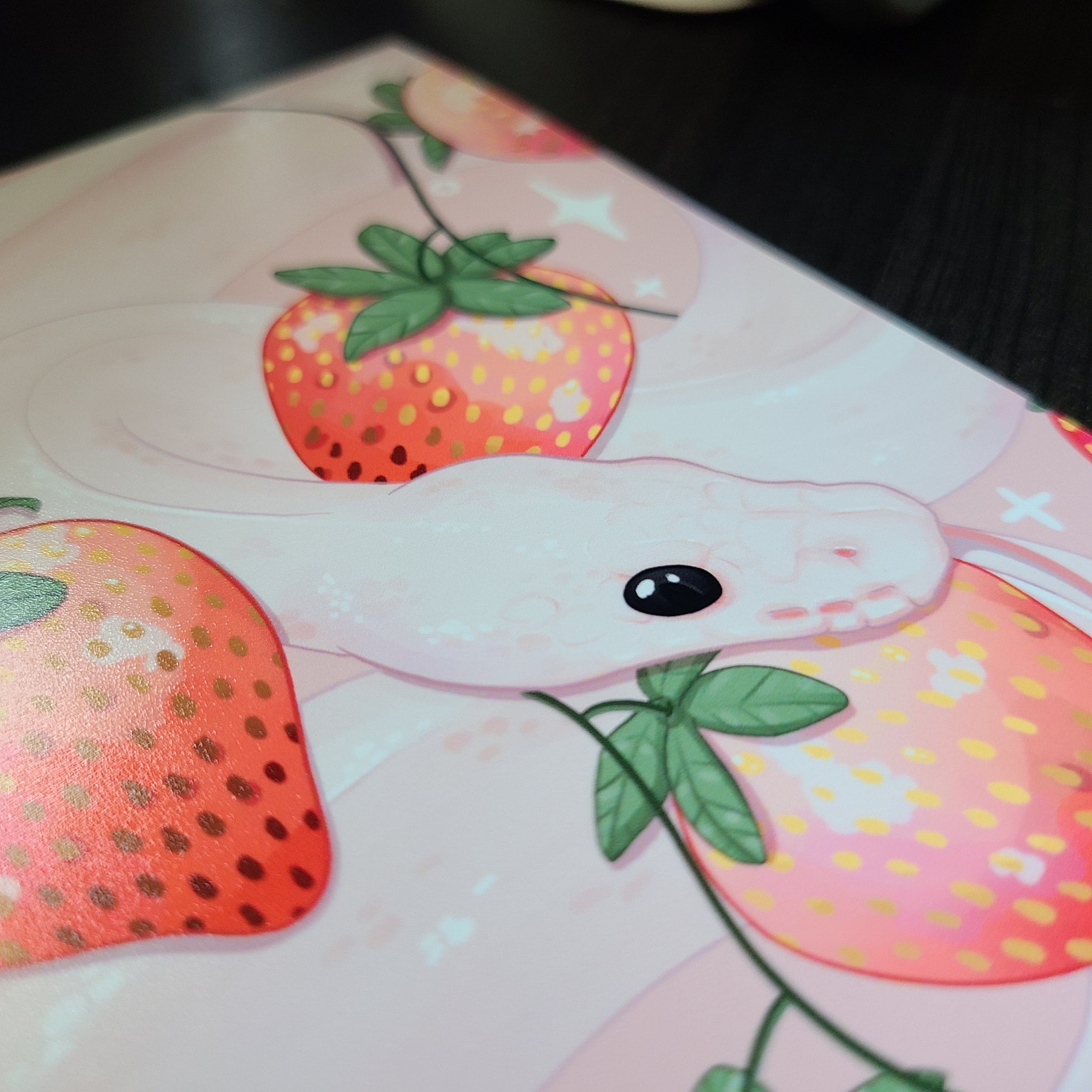 Ball Python With Strawberries 5x7 Print Reptile - Etsy Australia