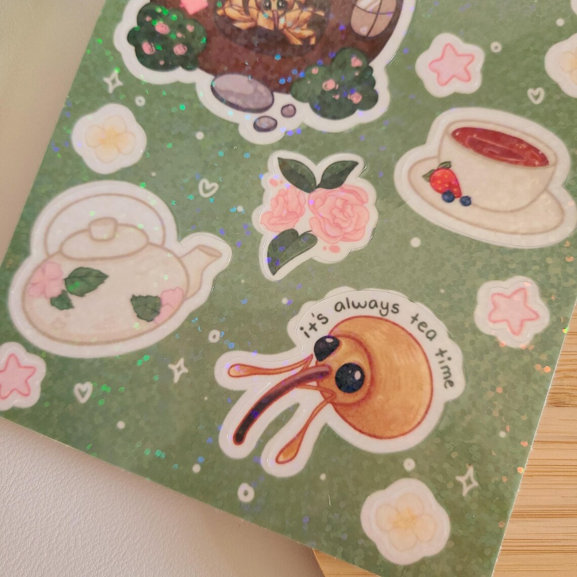 Weevil Tea Shop Sticker Sheet, Reptile, Deco Sticker, Laptop Sticker ...