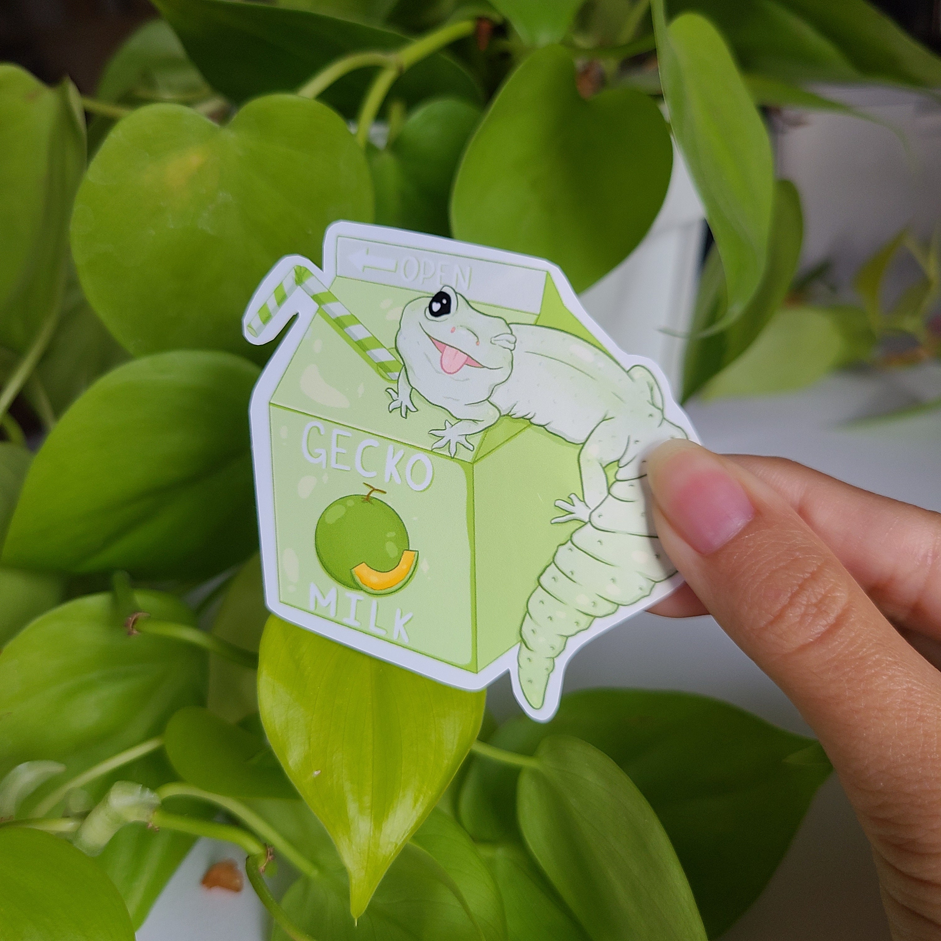 Leopard Gecko Fruit Flavored Milk Stickers Reptile | Etsy