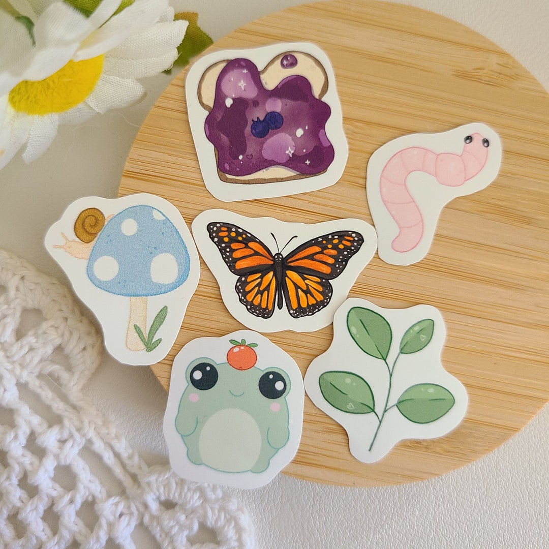 Sticker Pack Invertebrates and Amphibians Frogs Reptile Decor Glossy ...