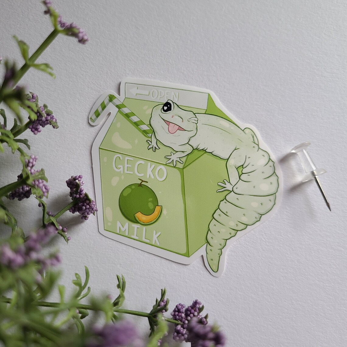 Leopard Gecko Fruit Flavored Milk Stickers Reptile - Etsy