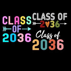 Class of 2036 Svg Png, Graduation Grow With Me Png, Class of 2036 SVG ...