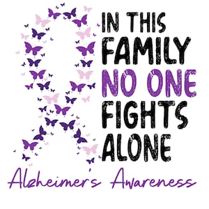 Alzheimer's Awareness Purple Ribbon Dementia Svg Png - Etsy