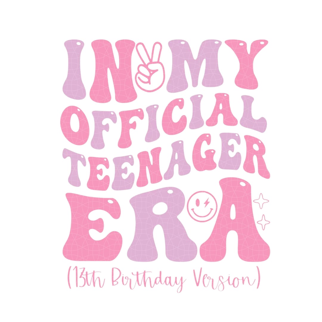 13 Years Old Girl in My Official Teenager Era Svg Png, 13th Birthday ...