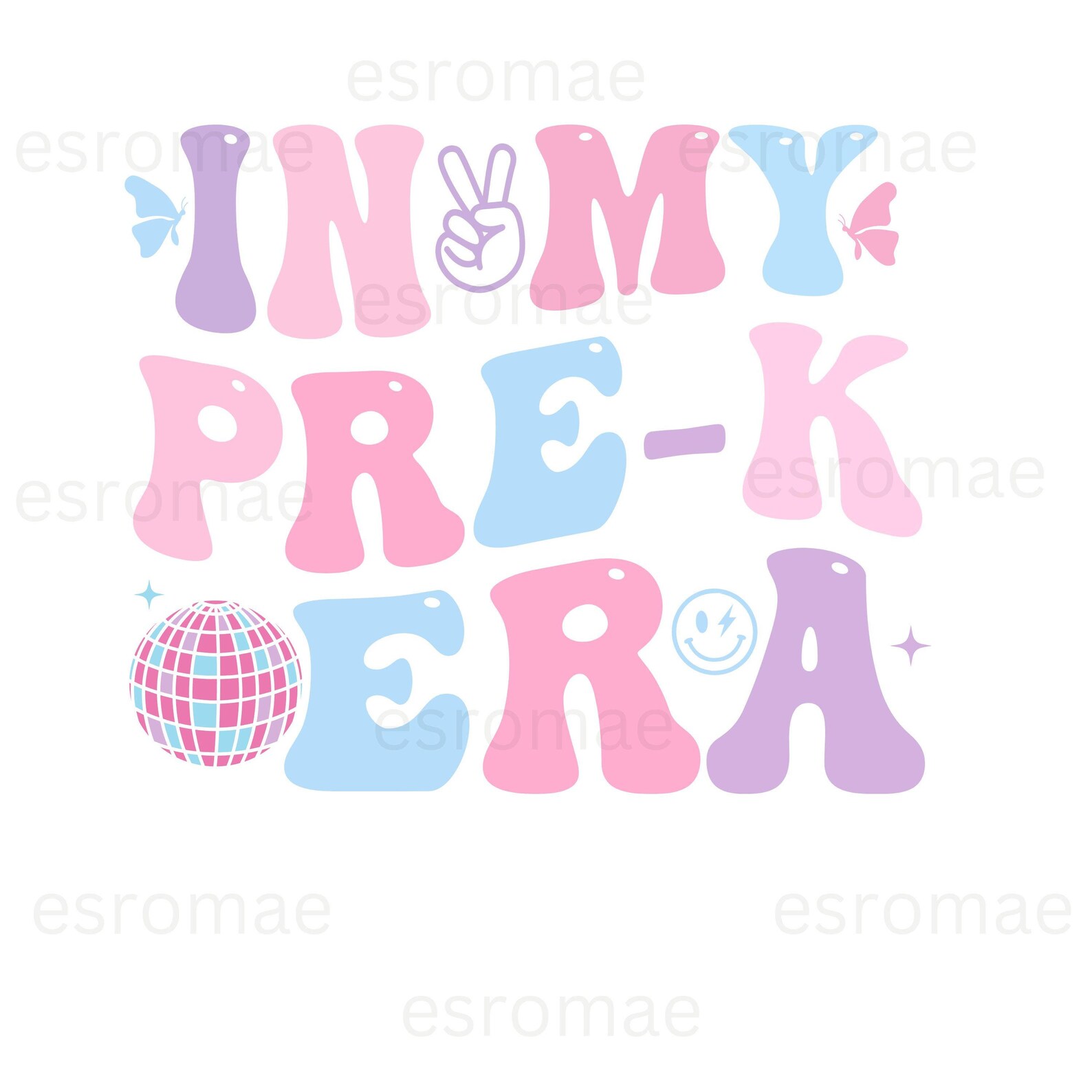 In My Pre K Era Groovy Svg Png, Back to School First Day Teacher Kids ...