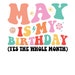 Funny Birthday PNG SVG, May is My Birthday Yes the Whole Month Birthday ...