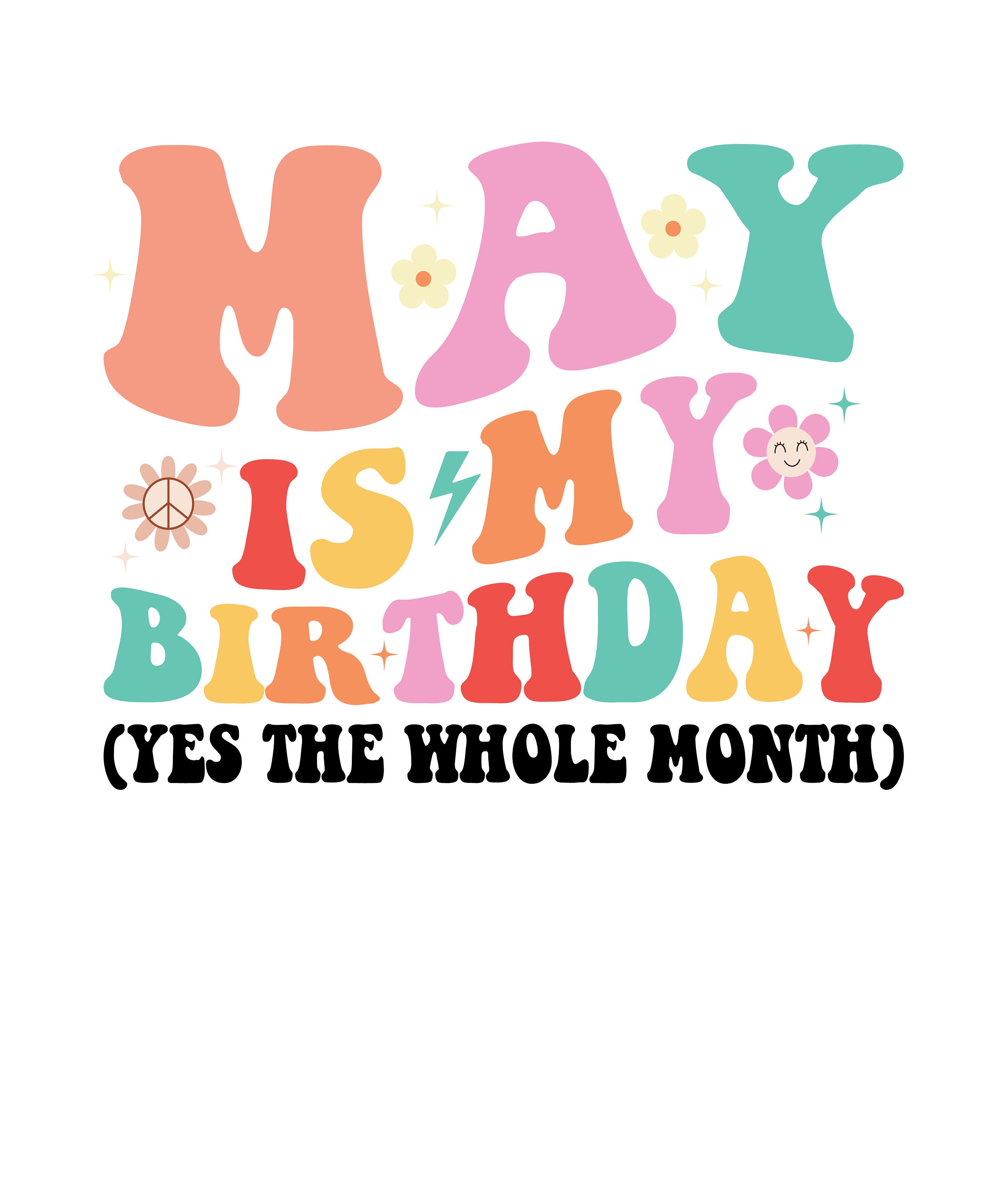 Funny Birthday PNG SVG, May is My Birthday Yes the Whole Month Birthday ...