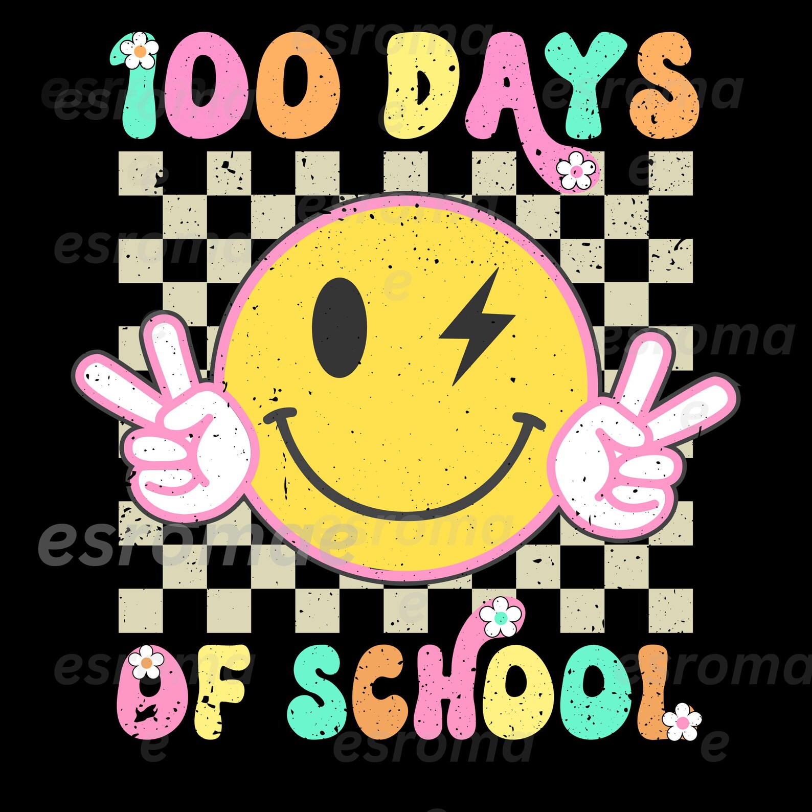 100 Days of School Svg Png, 100th Day of School Smile Face, Happy 100th ...