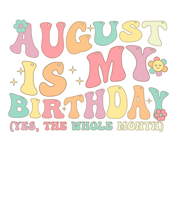 August Birthday Background