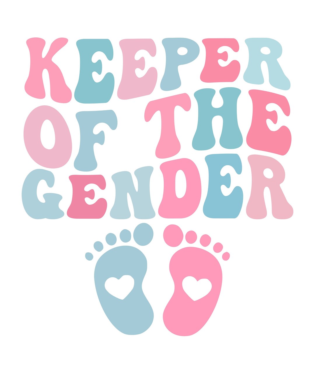 Keeper of the Gender Svg, Gender Announcement Gift for Her Png, Cute ...
