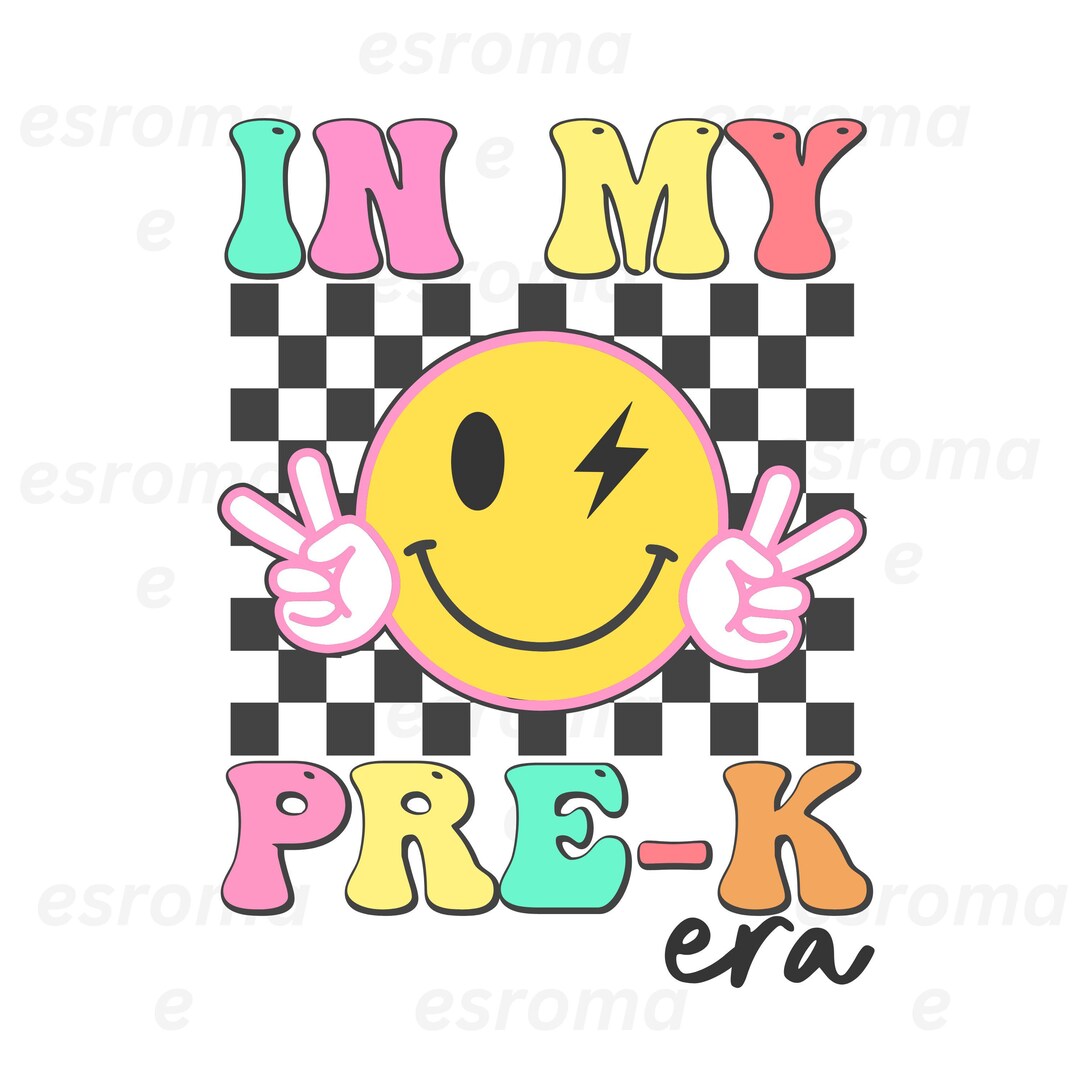 In My Pre K Era Groovy Svg Png, Back to School First Day Teacher Kids ...