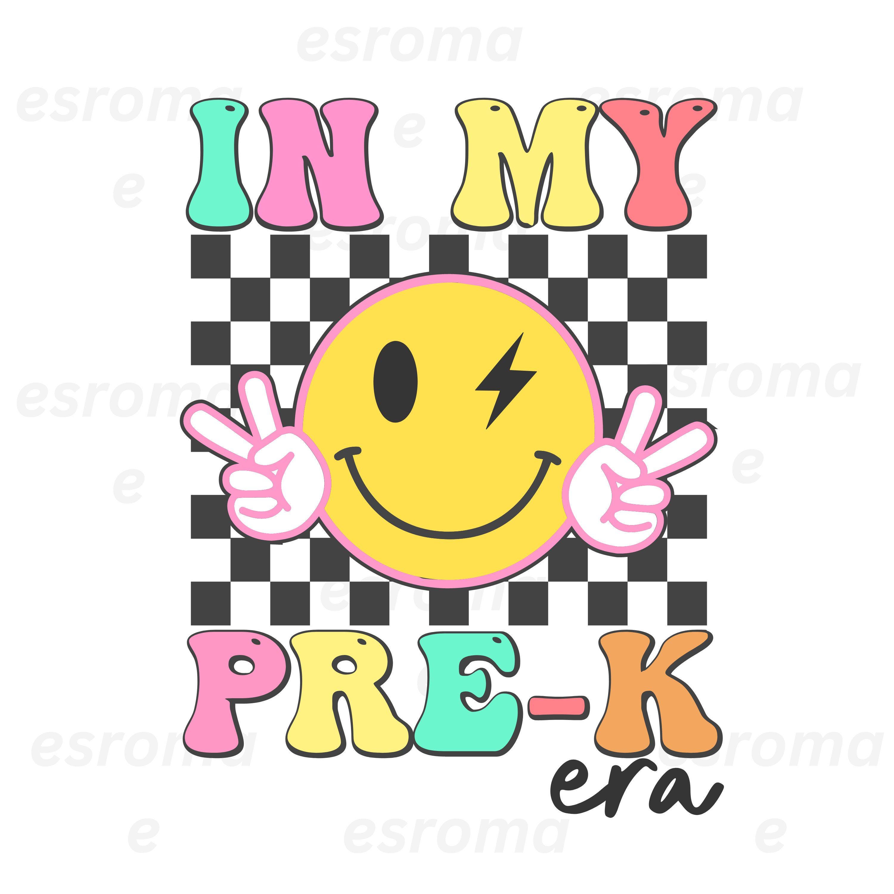 In My Pre K Era Groovy Svg Png, Back to School First Day Teacher Kids ...