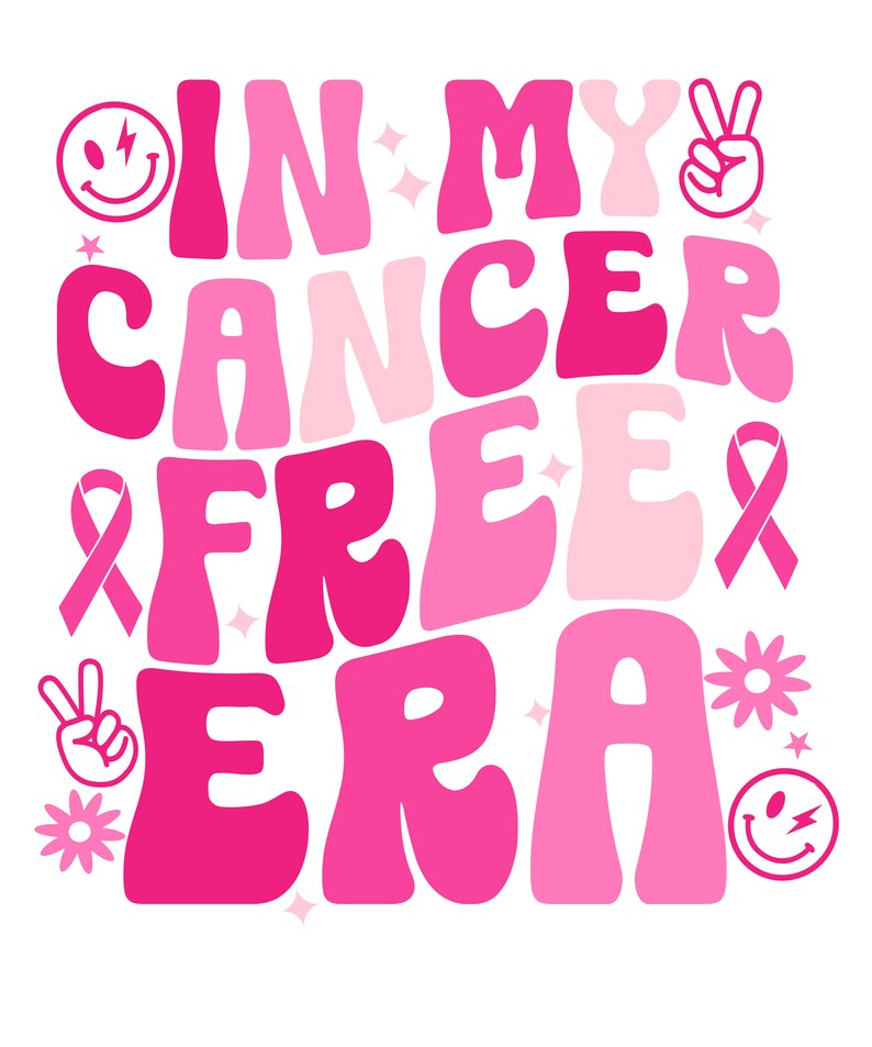 Groovy in My Cancer Free Era Svg Png, Breast Cancer Awareness Png ...