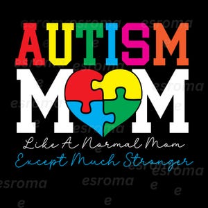 Autism Awareness Mom Svg Png, Autism Awareness Support Squad Svg Png ...