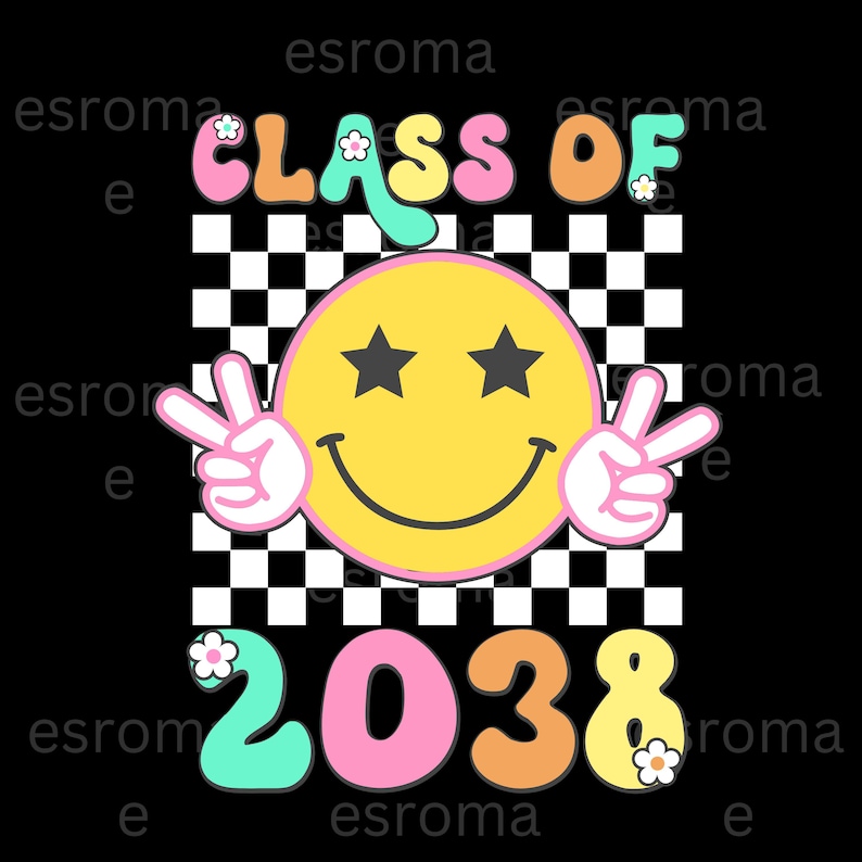 Class of 2038 Svg Png, Pre K to 12th Grade With Checkmarks, Back to ...