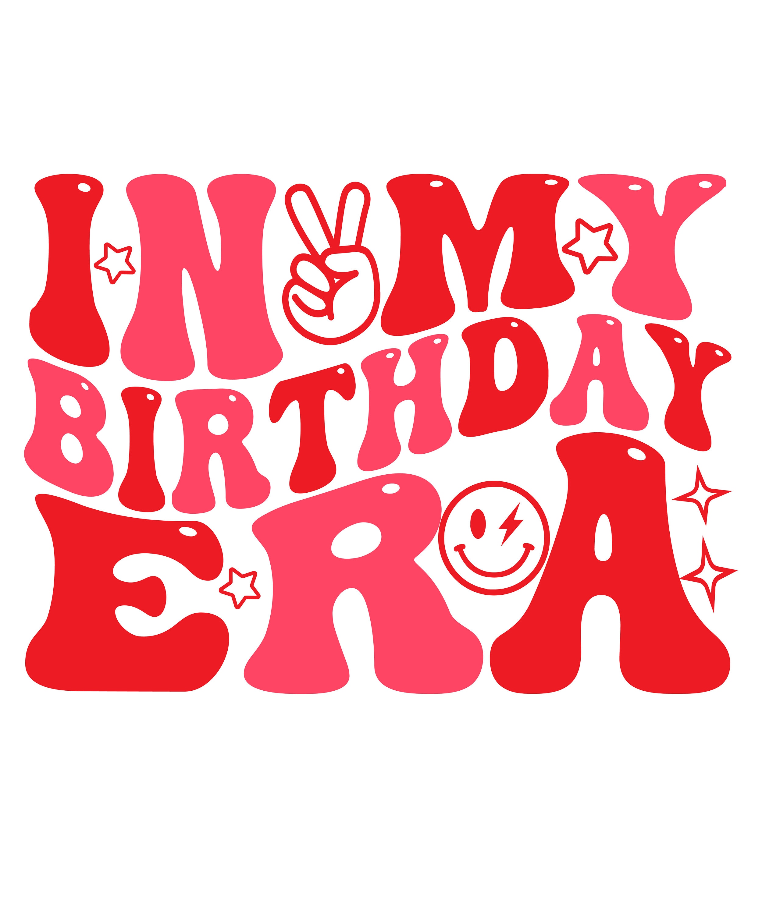 In My Birthday Era Png Svg. Kids Birthday Svg Shirt Retro - Etsy