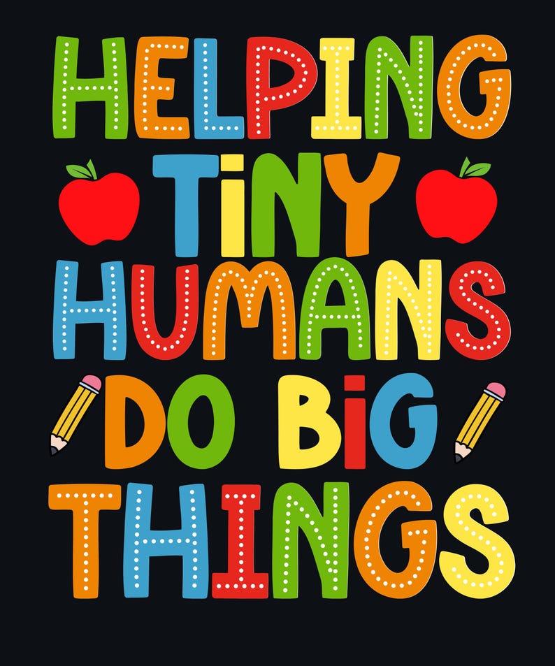 Helping Tiny Humans Do Big Things Cute Teacher Svg PNG - Etsy Canada