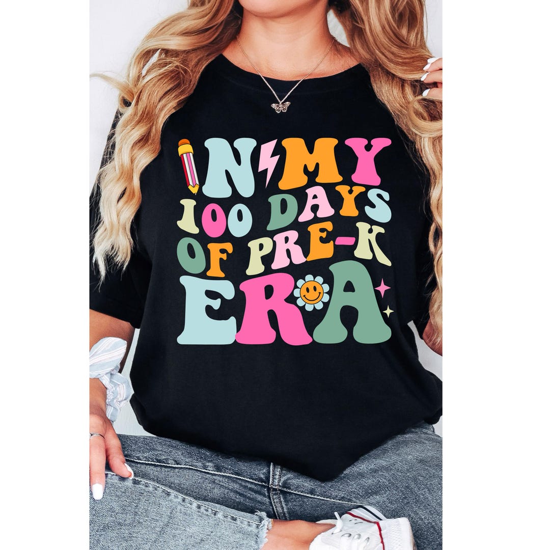 In My 100 Days of Pre-k Era Svg Png, Happy 100th Day of School SVG ...