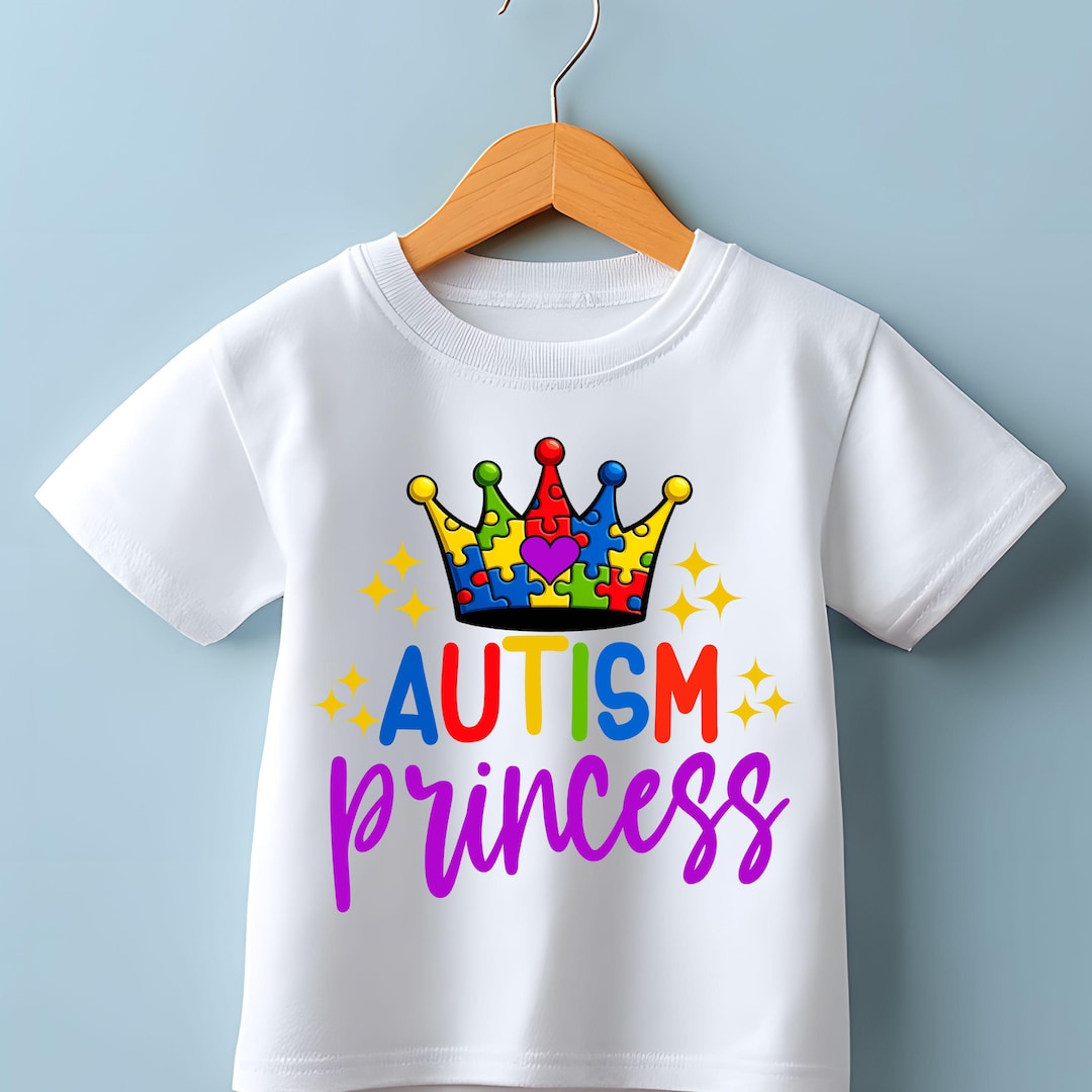 Autism Awareness Princess Puzzle Crown Girl PNG, Autistic Awareness ...