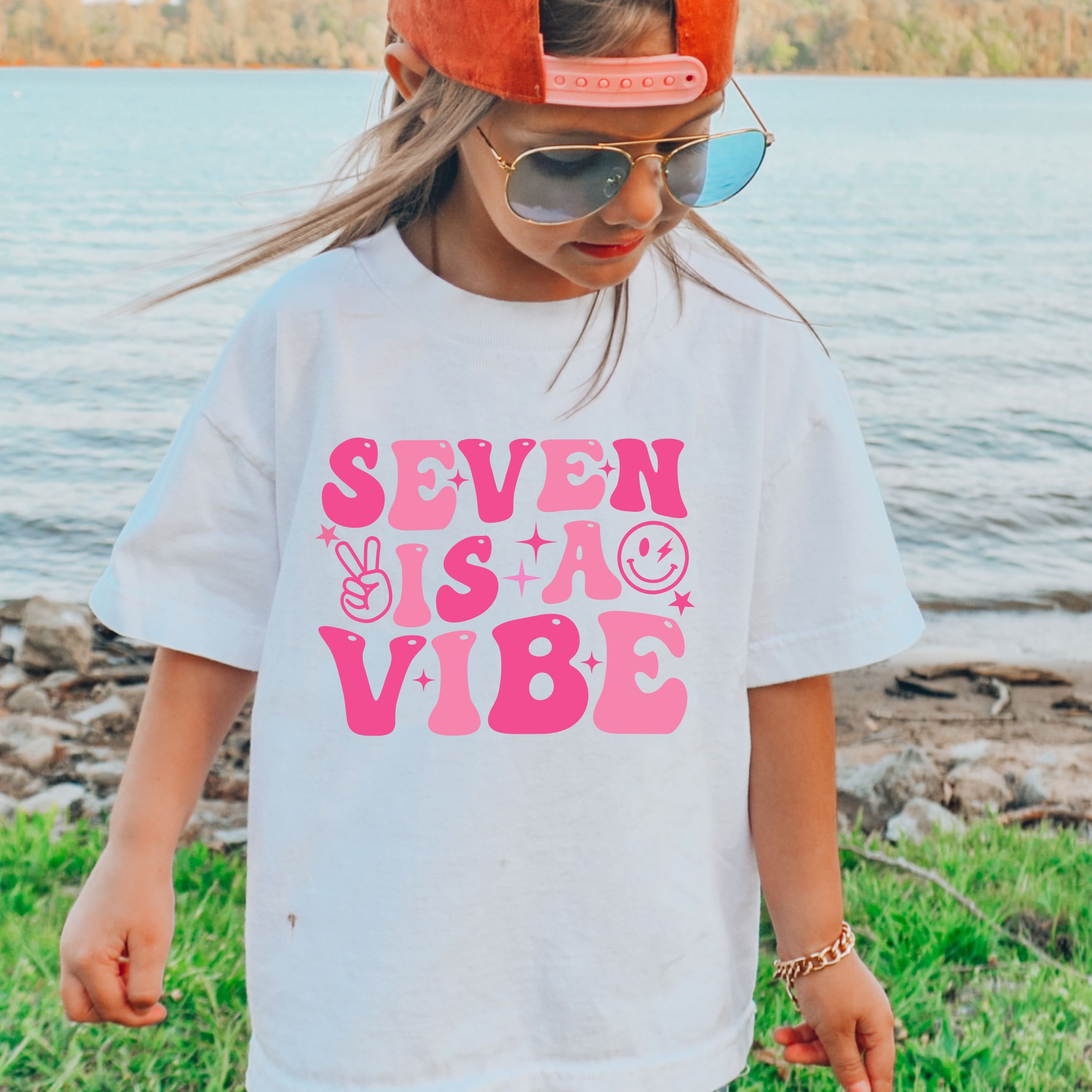 Seven is A Vibe Svg Png, Groovy 7th Birthday Party Png, 7 Years Old ...