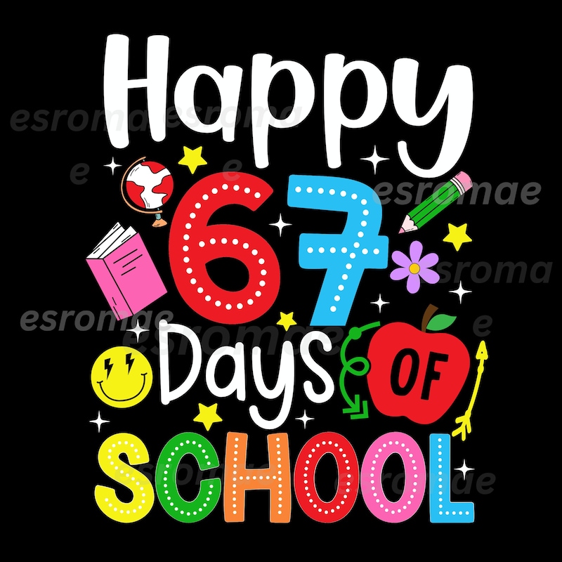 Happy 67th Day of School - Etsy