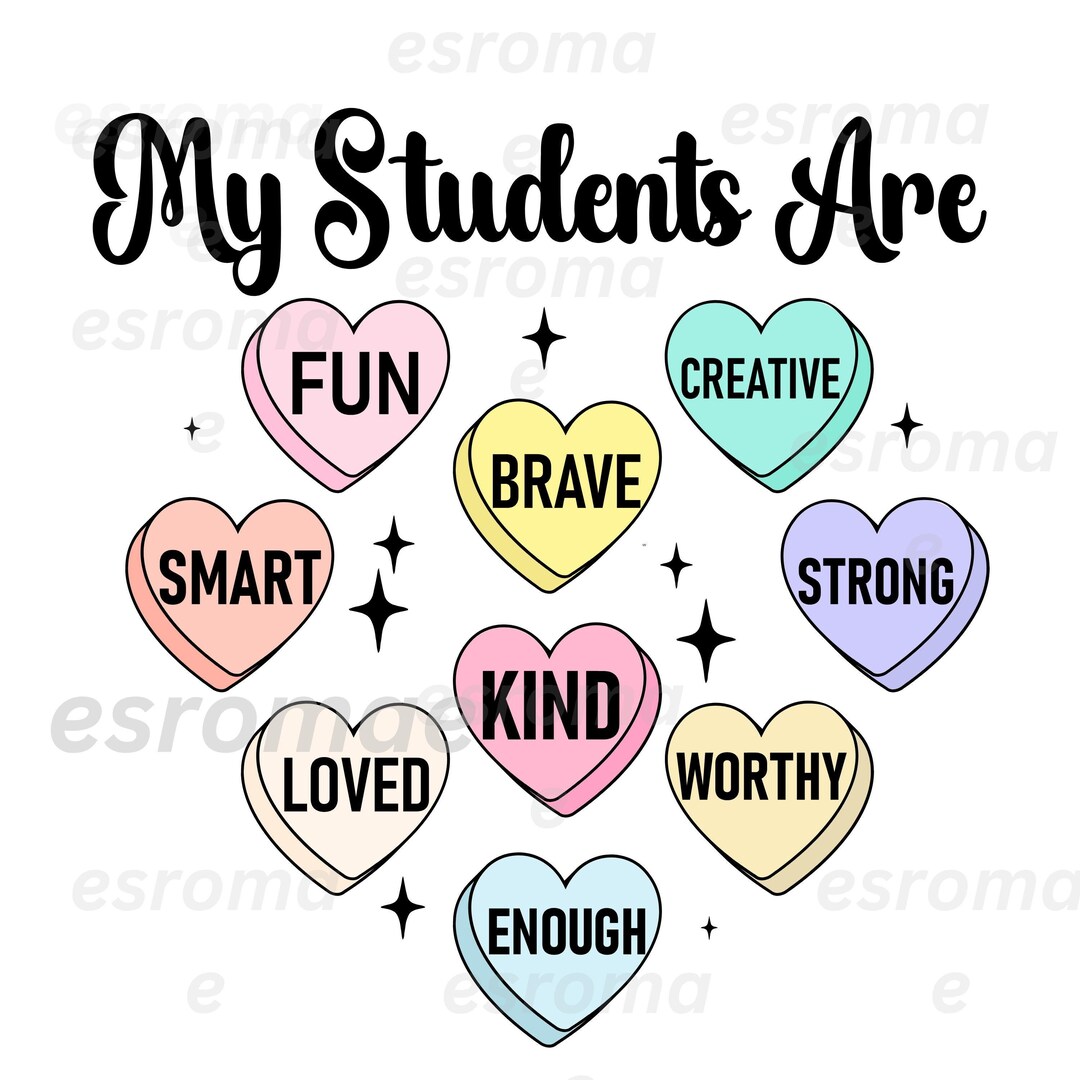 Teacher Valentine Day Svg Png, Teacher Valentines Day Candy Positive ...