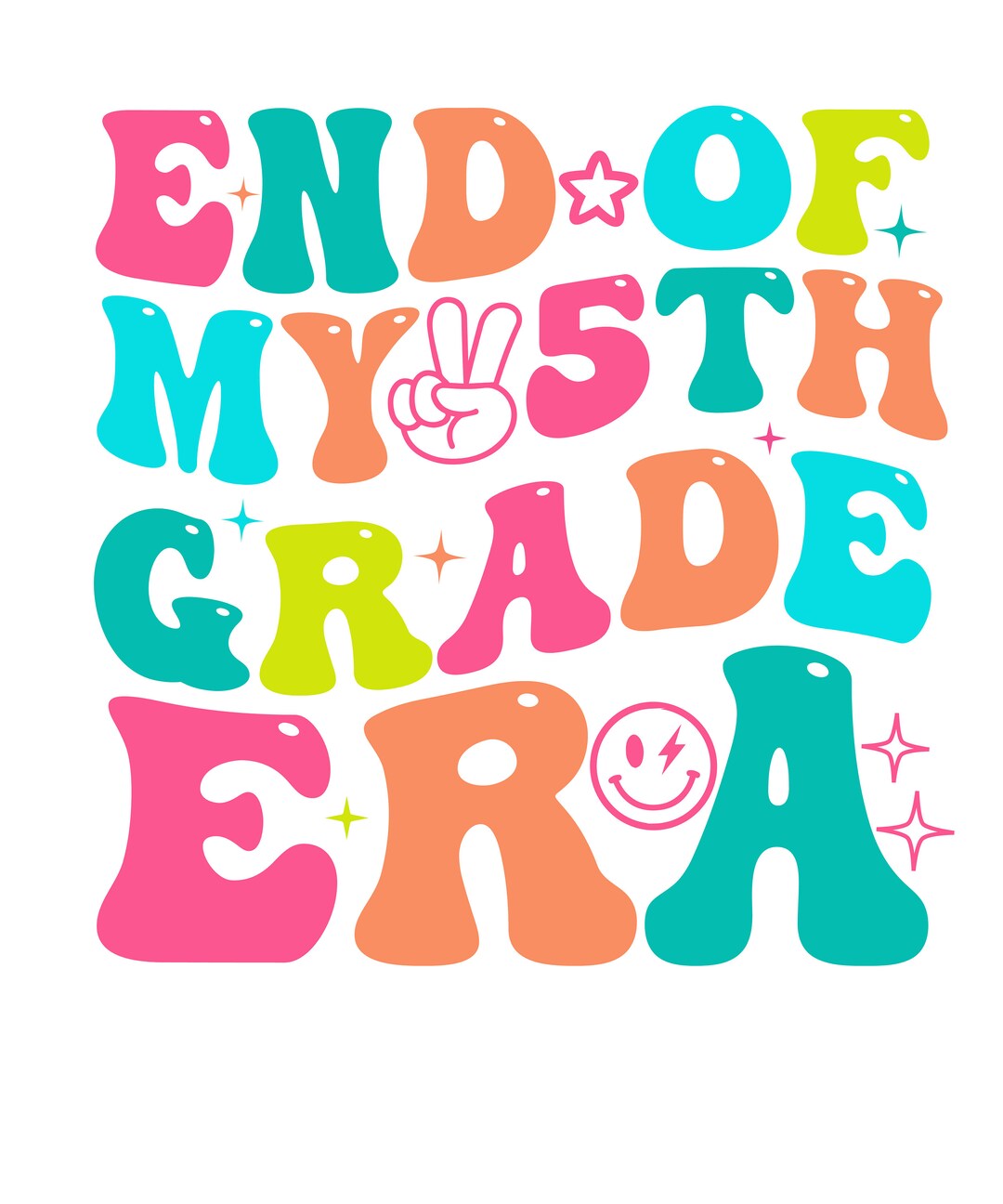 End of My 5th Grade Era Svg Png, Groovy in My Last Day of 5th Grade Era ...