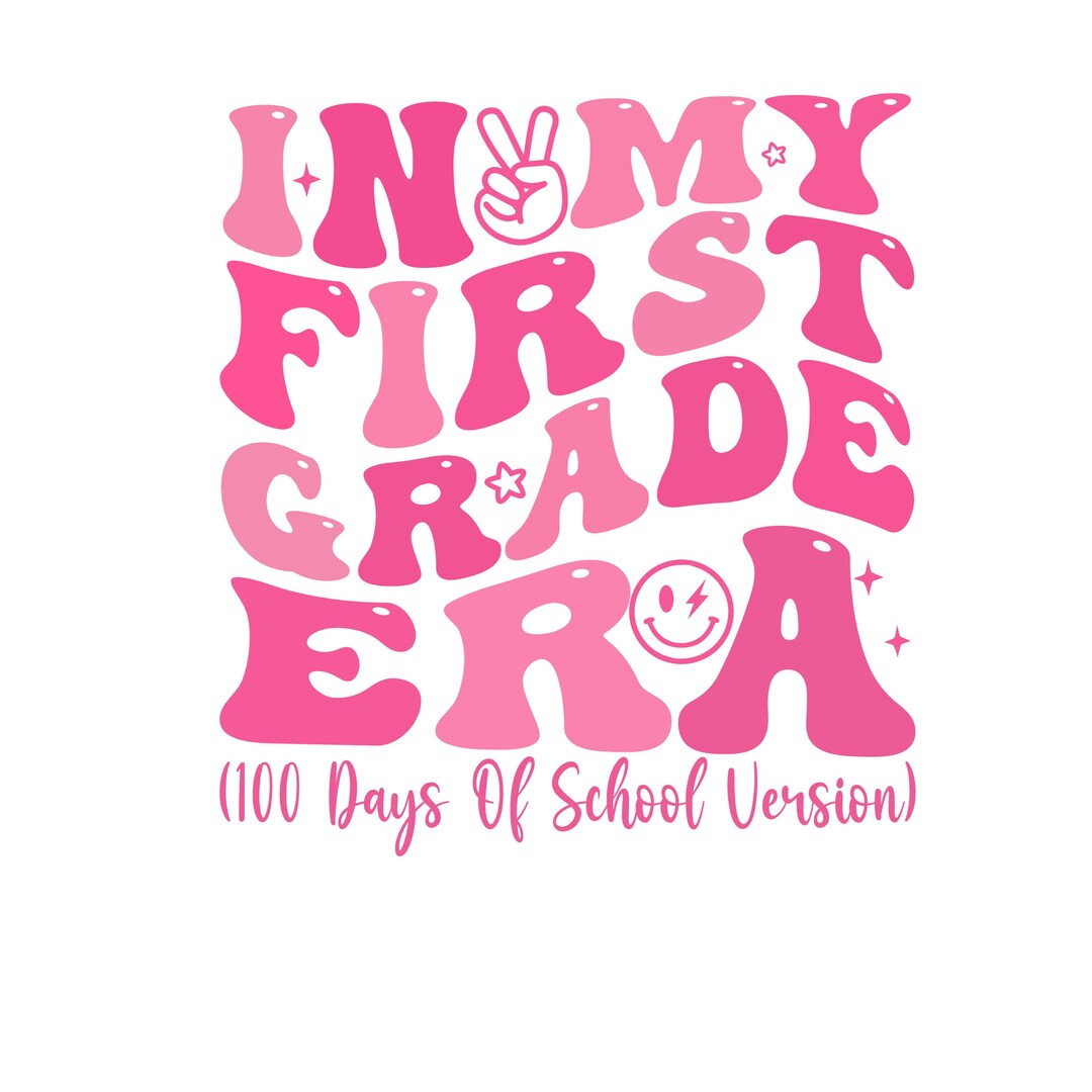 In My 100 Days of School Era Svg Png, 100th Day of First Grade Teachers ...