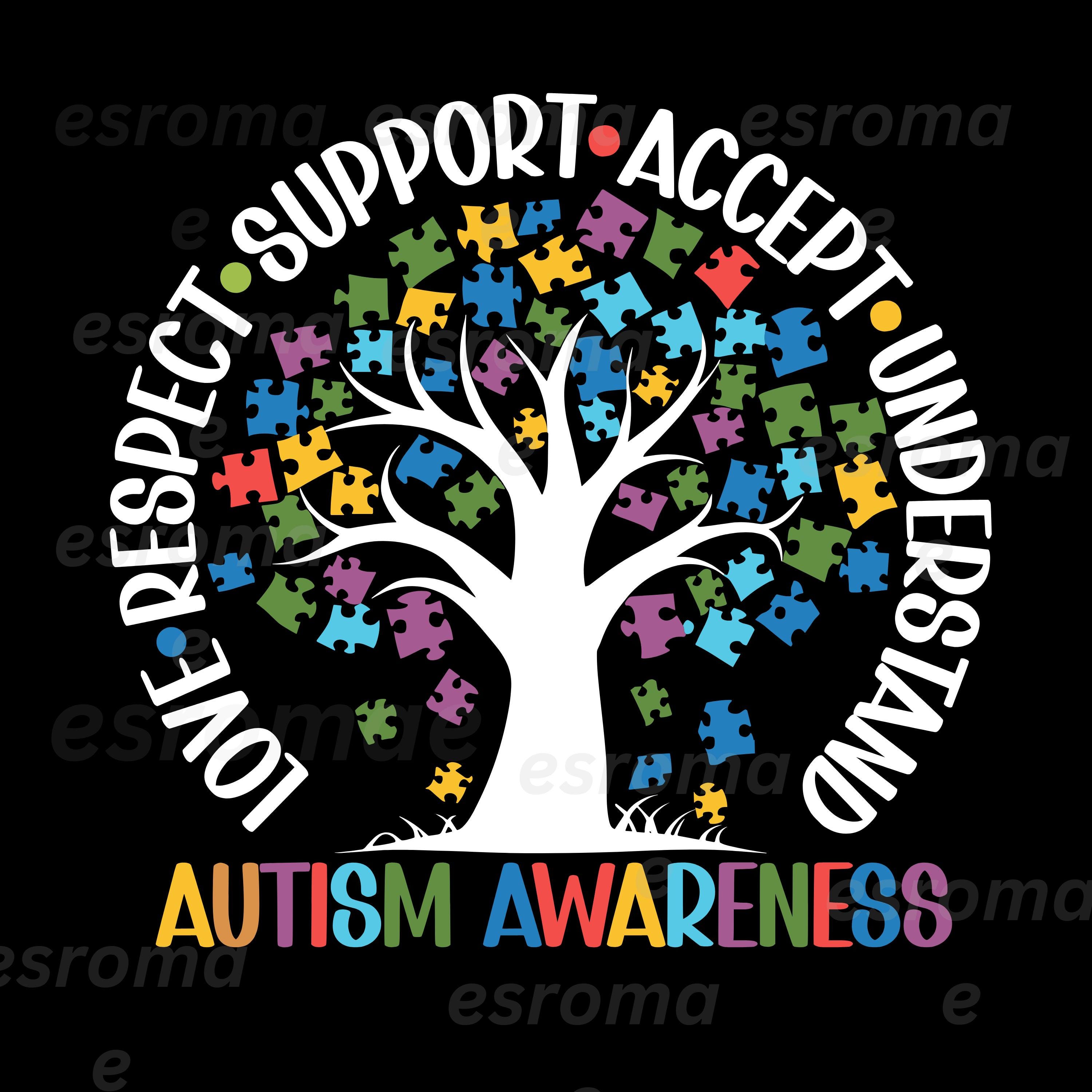 Autism Awareness Love Respect Support Svg Png, Acceptance , Autism ...