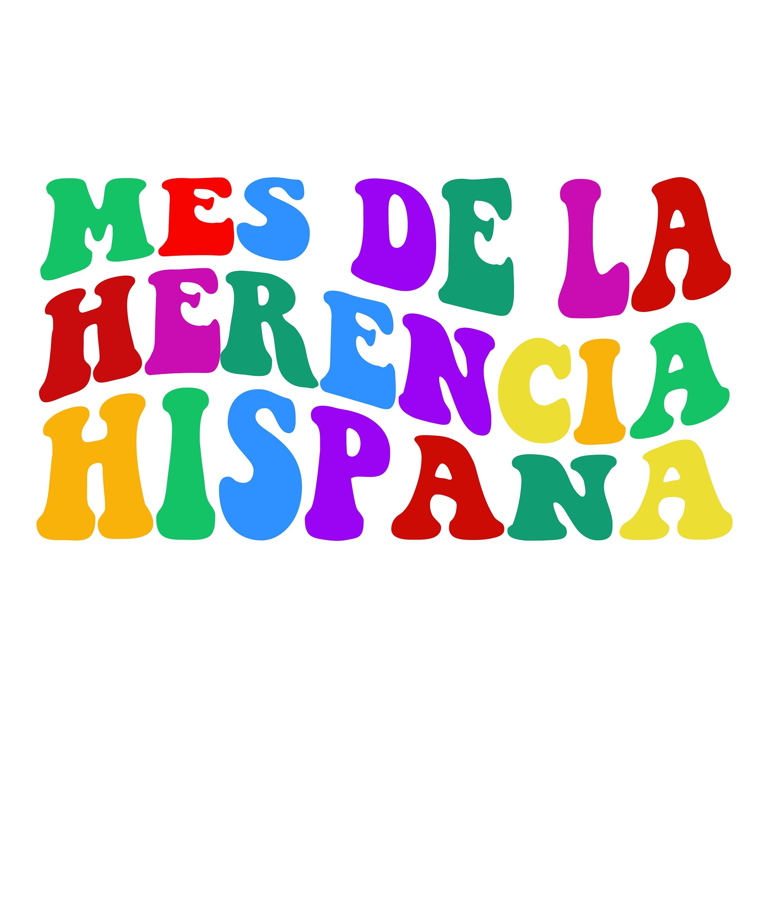 Hispanic Heritage Month Svg Png, Mes De La Herencia Hispana Groovy PNG ...