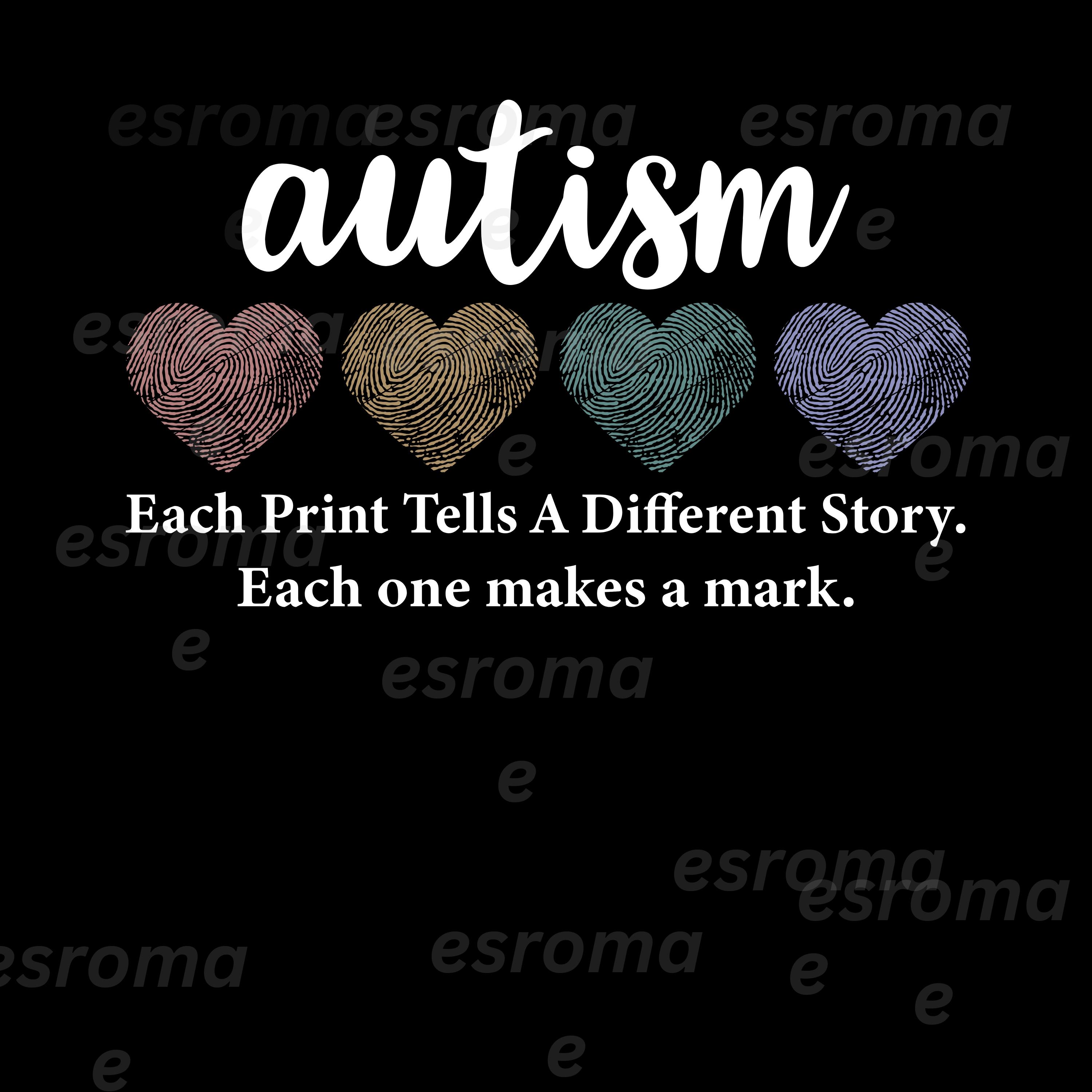 Fingerprint Autism Svg Png, Autism Awareness ,neurodiversity Autism ...