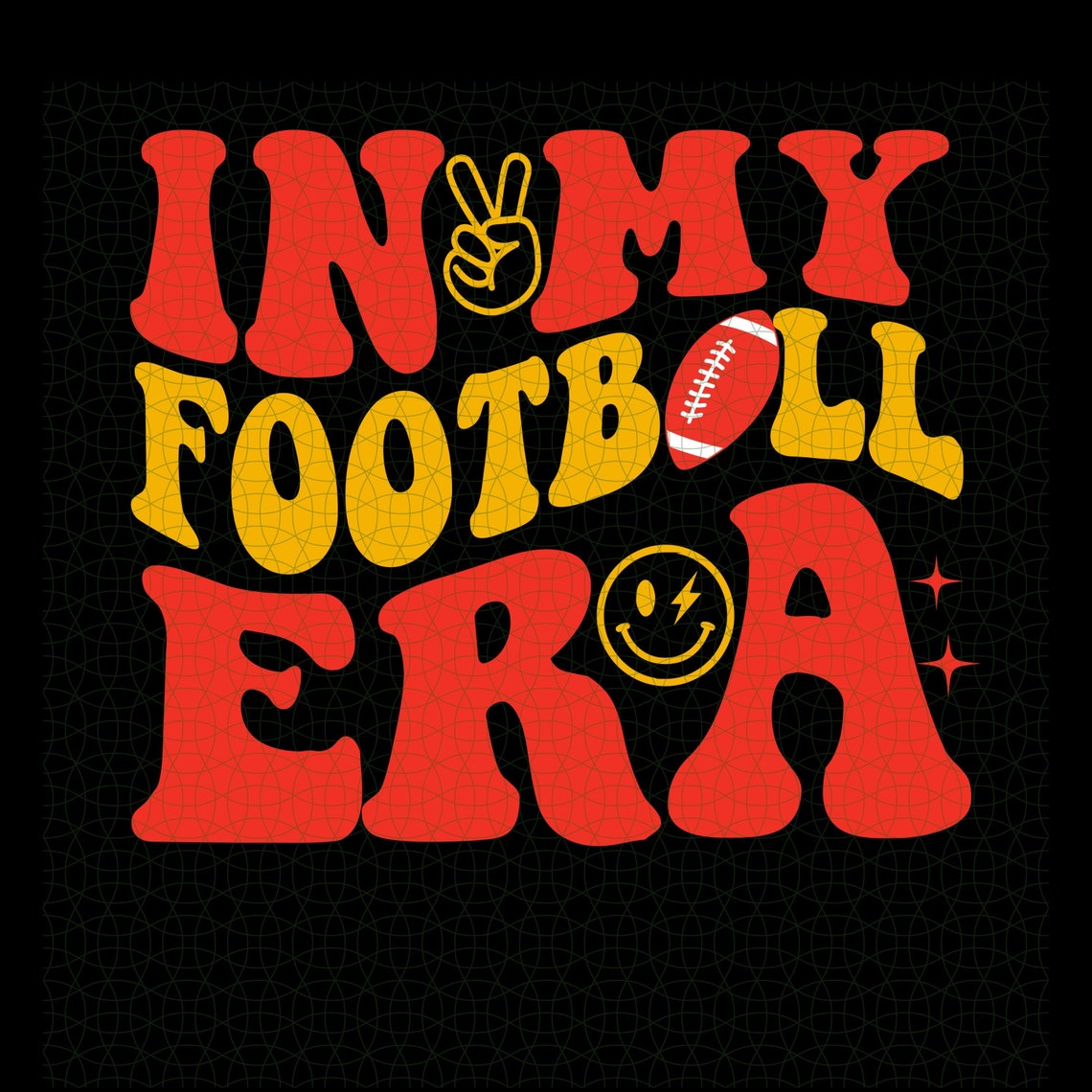 Groovy in My Football Era Svg Png, 2024 Football Svg in My Football Mom ...
