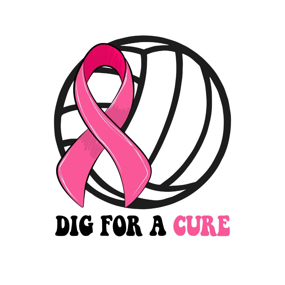 Dig for A Cure Breast Cancer Awareness Svg Png , Volleyball ...