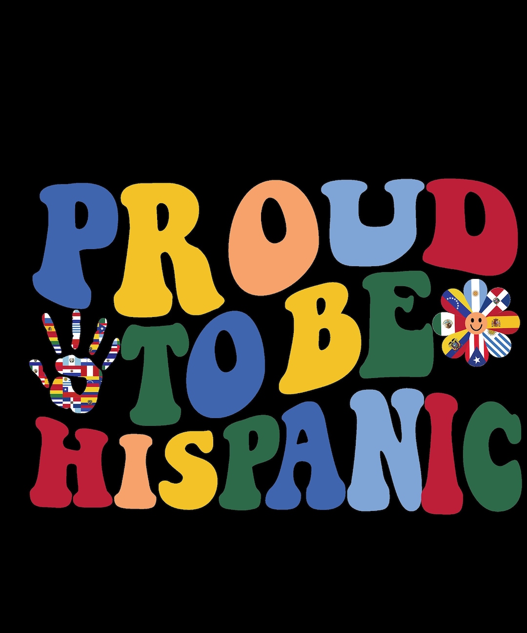 Proud to Be Hispanic Retro Svg Design, National Hispanic Heritage Month ...