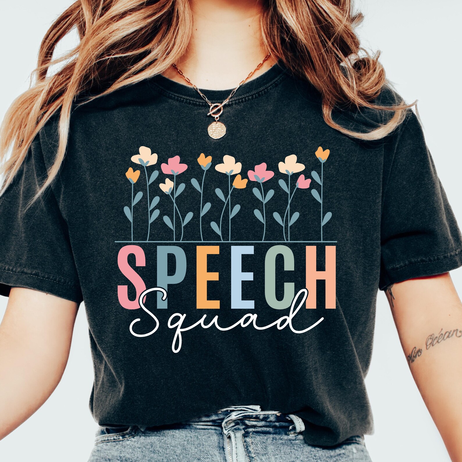 Groovy Retro Floral Speech Squad Svg Png, SLP Speech Therapy Svg Png ...