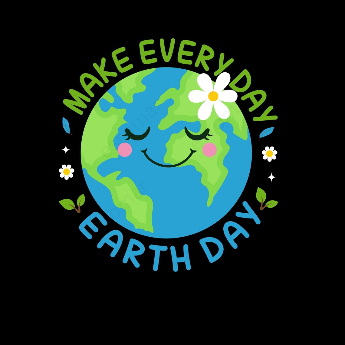 Make Every Day Earth Day Svg Png, Earth Day Cute Planet Svg, Planet ...