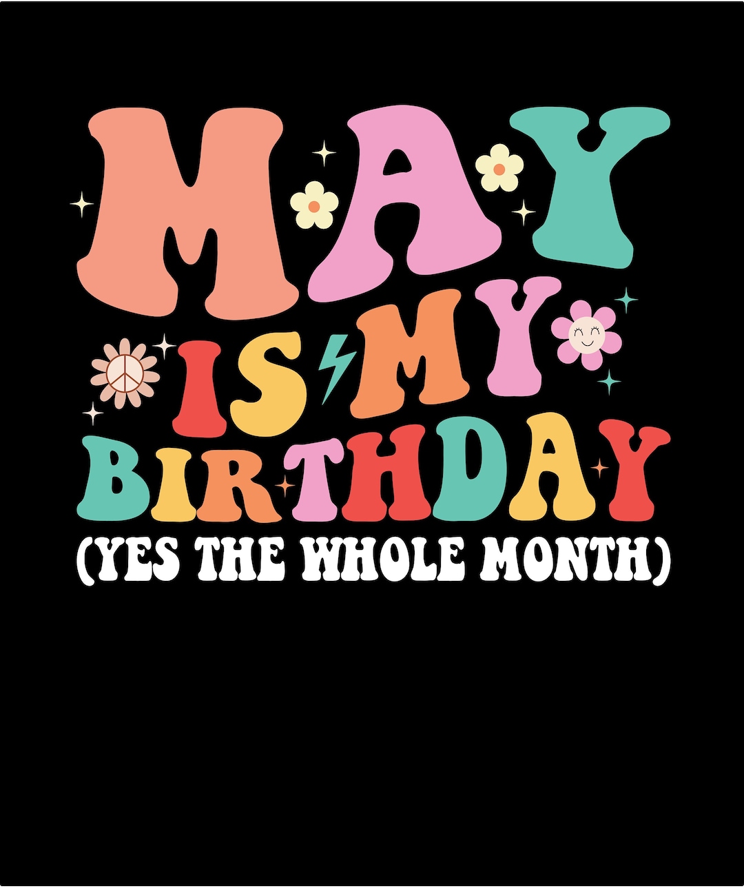 Funny Birthday PNG SVG, May is My Birthday Yes the Whole Month Birthday ...