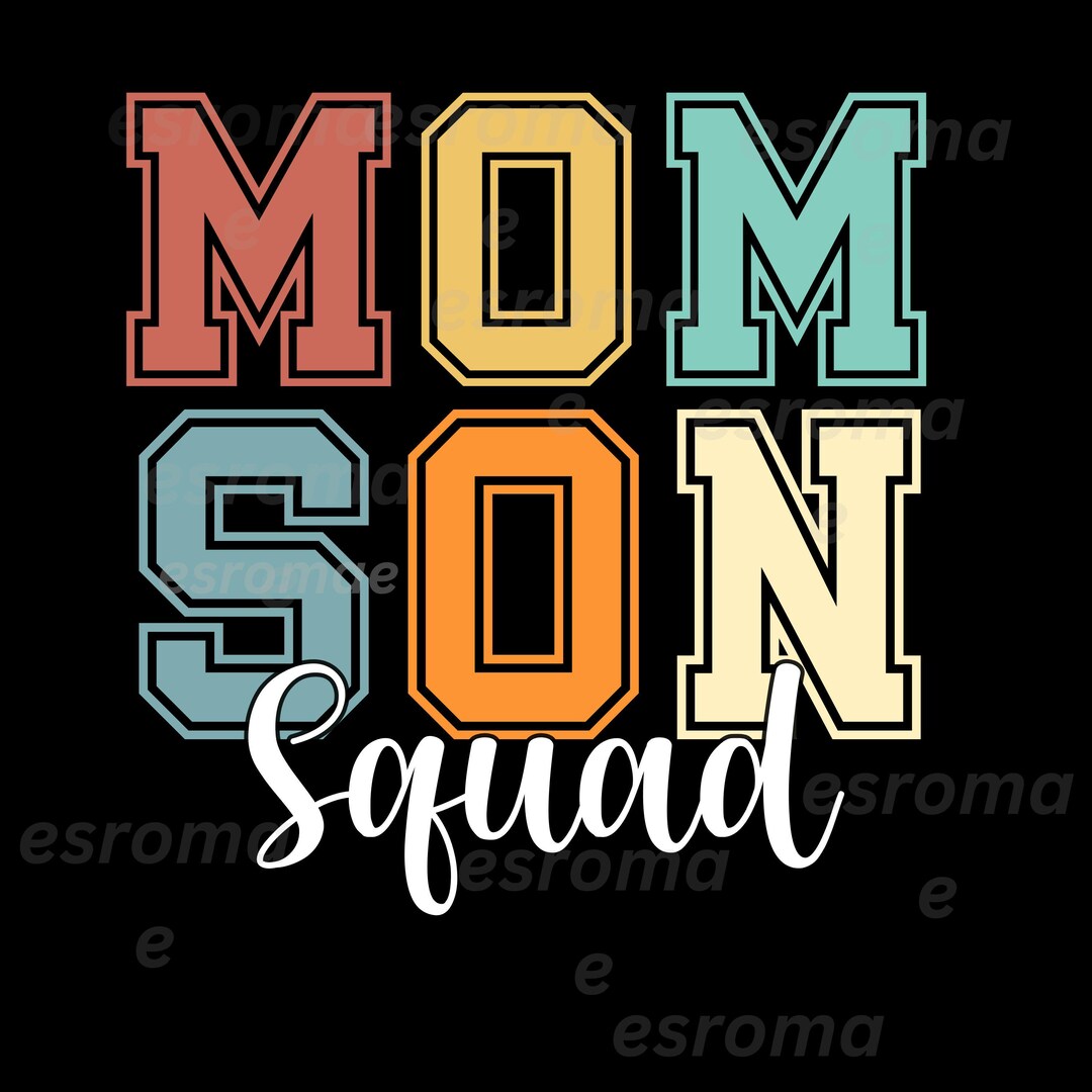 Mom Son Squad Svg Png, Mothers Day Matching Family Svg, Mama Son - Etsy