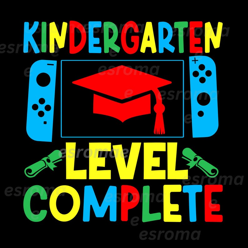 Kindergarten Level Complete Boys Kids Svg Png - Funny Gamer Boy ...