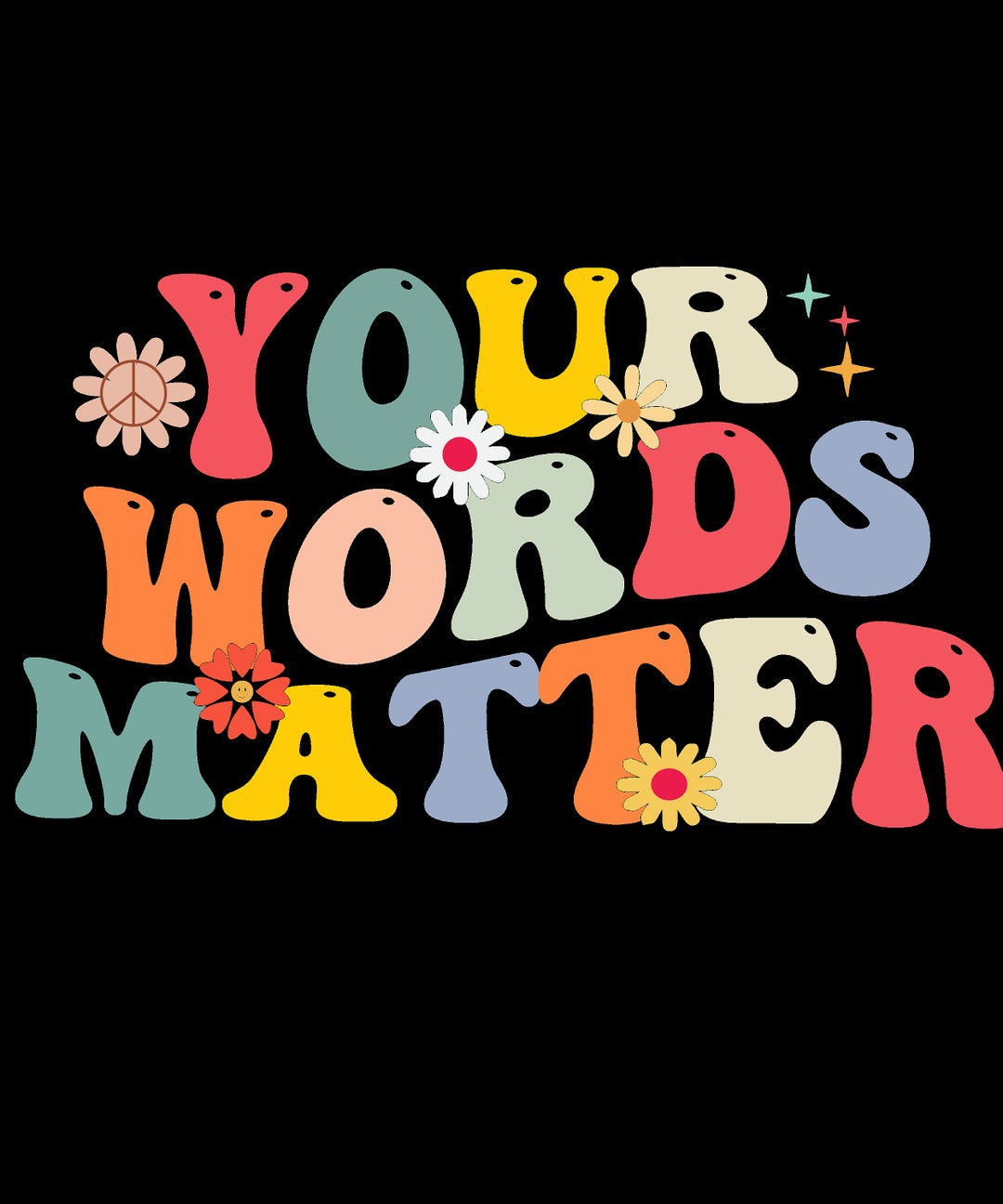 Your Words Matter Svg Png, Speech Therapy Language Pathologist, SLP ...