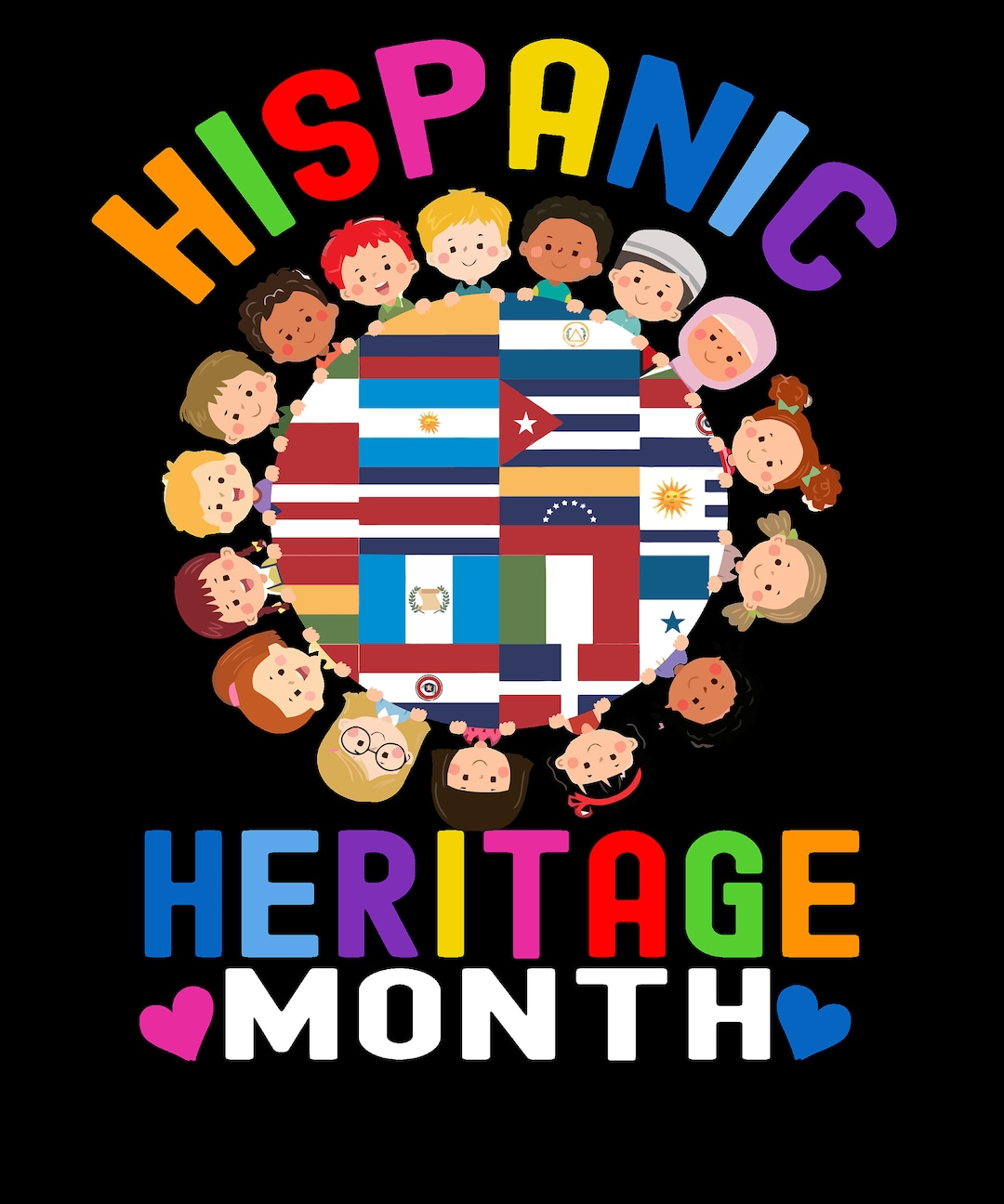 Hispanic Heritage Month Svg Png, Happy National Hispanic Heritage Month ...