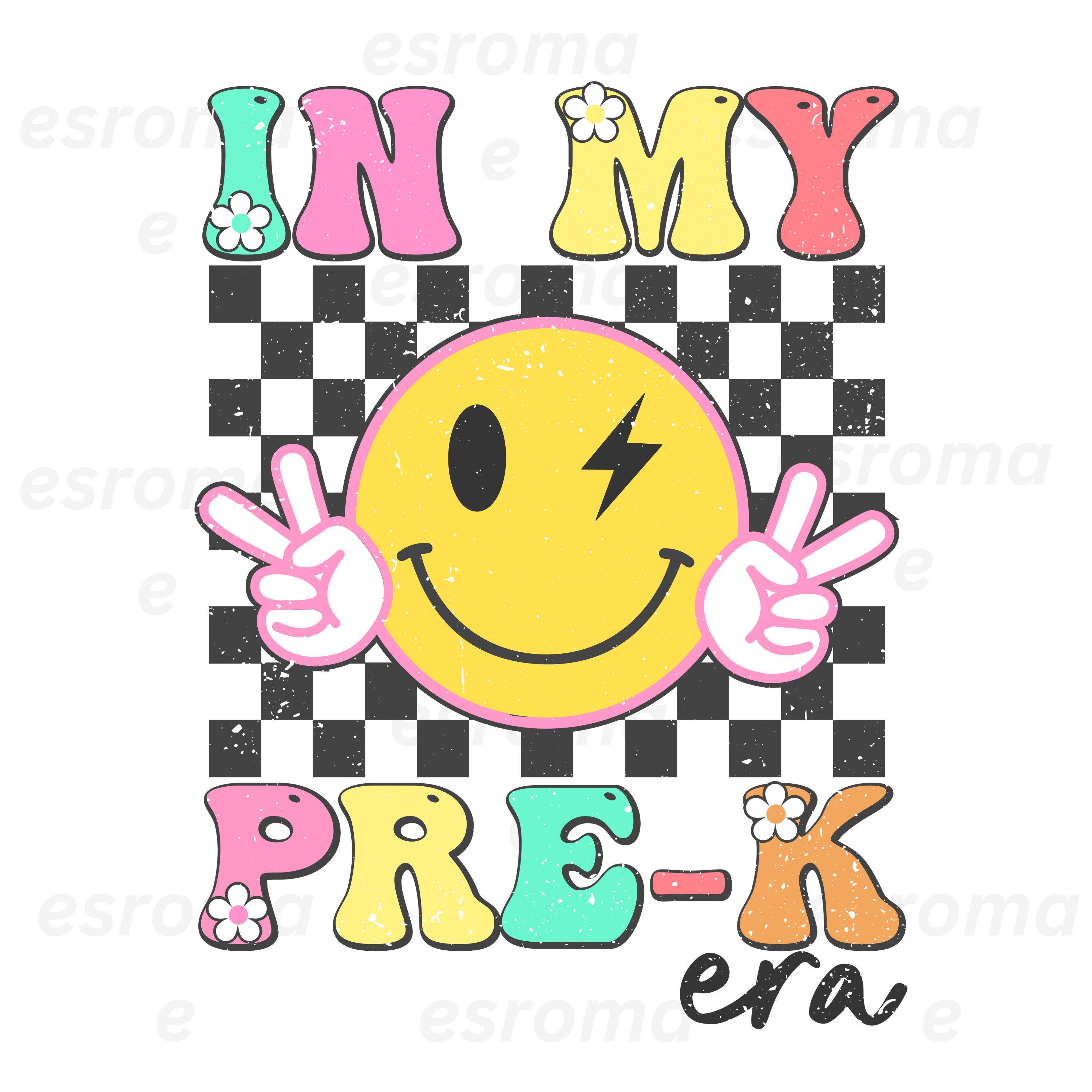In My Pre K Era Groovy Svg Png, Back to School First Day Teacher Kids ...